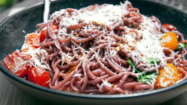 Red Wine Spaghetti Recipe | Michael Tusk | Food Network