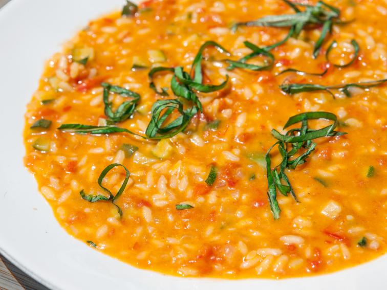 Summer Squash and Tomato Risotto Recipe | Michael Tusk | Food Network
