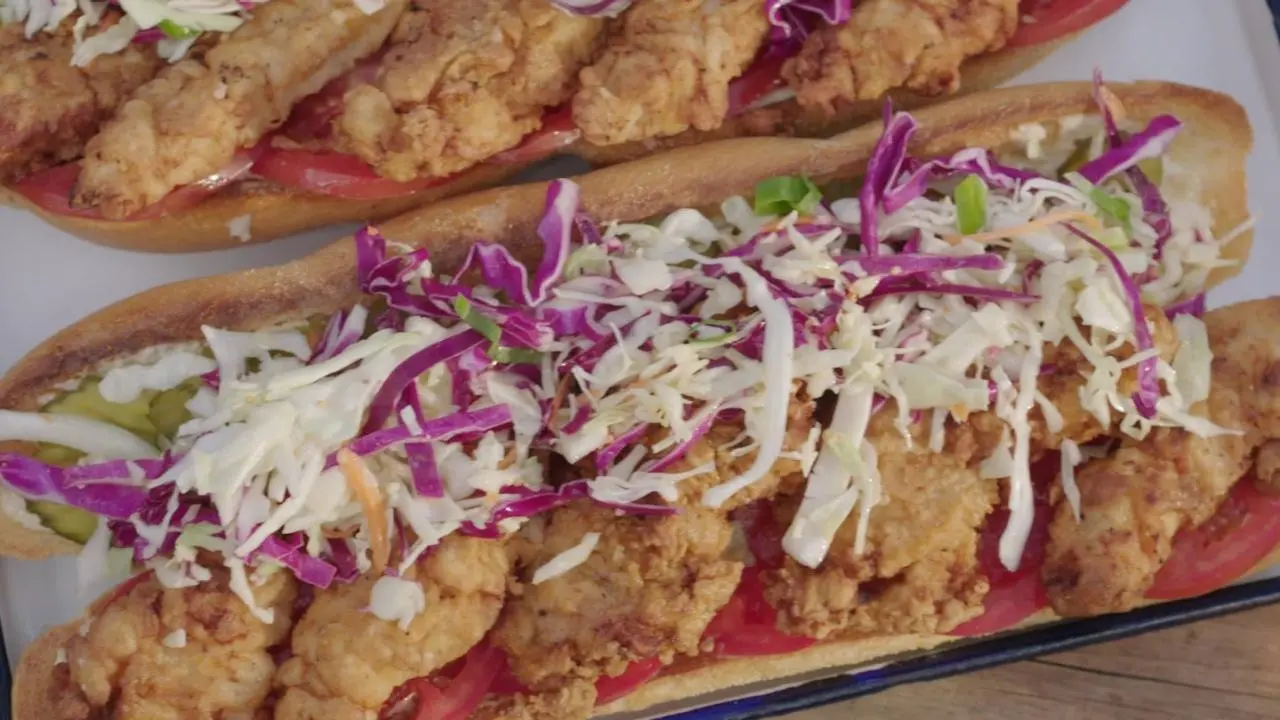 Fried Chicken Po' Boys Recipe | Kardea Brown | Food Network