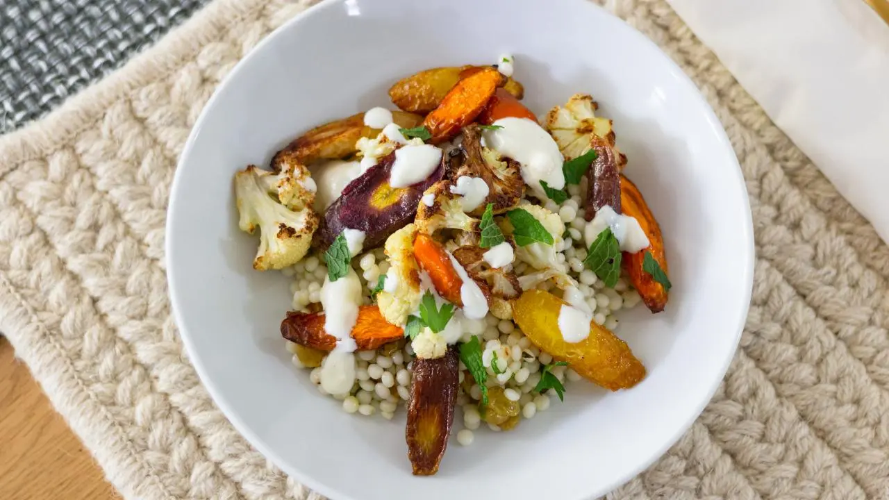 Roasted Cauliflower with "Pasta Balls" Recipe | Bev Weidner | Food Network