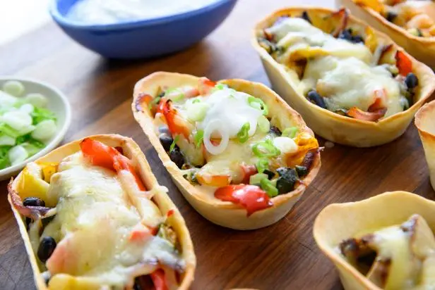 Open-Face BBQ Enchilada Cups Recipe | Eddie Jackson | Food Network