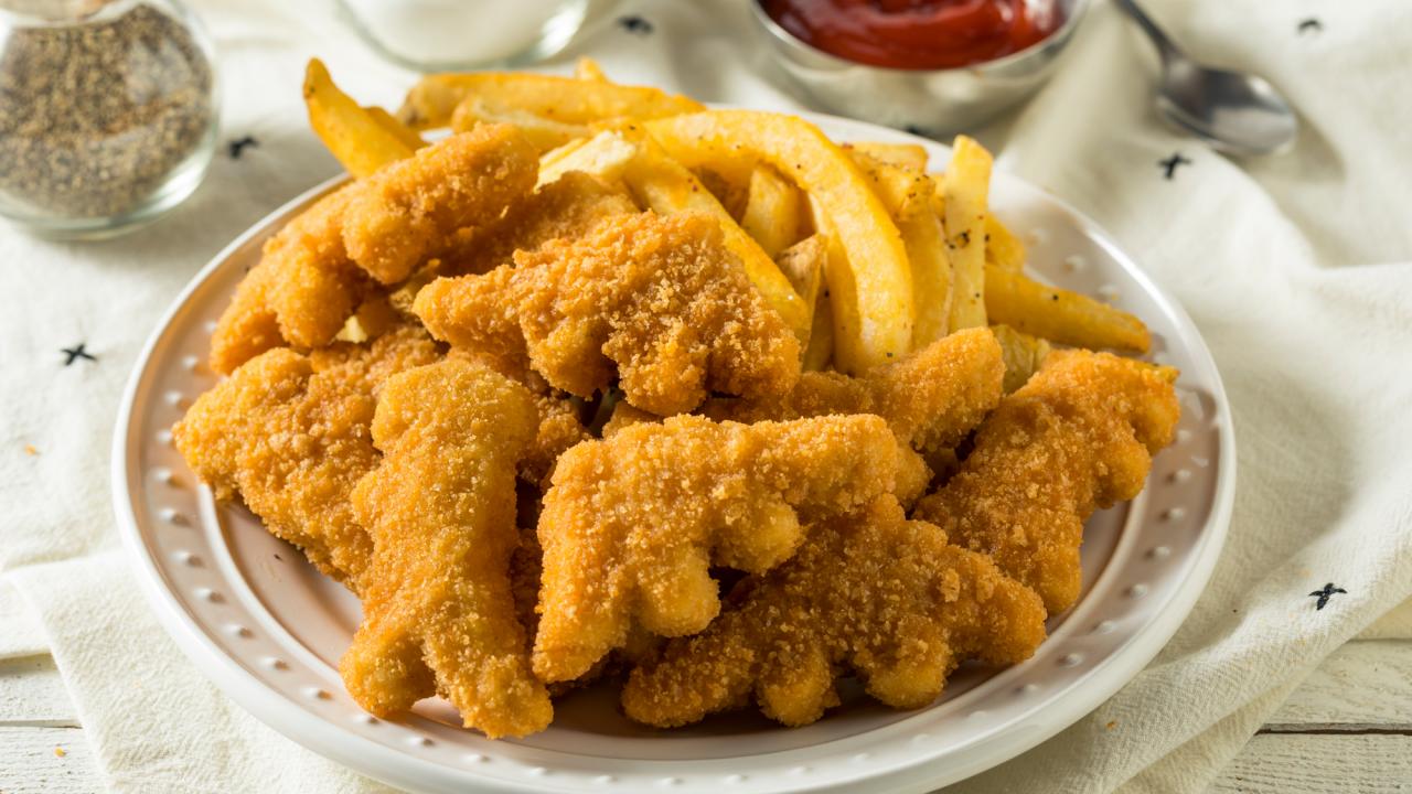Dinosaur Chicken Nuggets Bag
