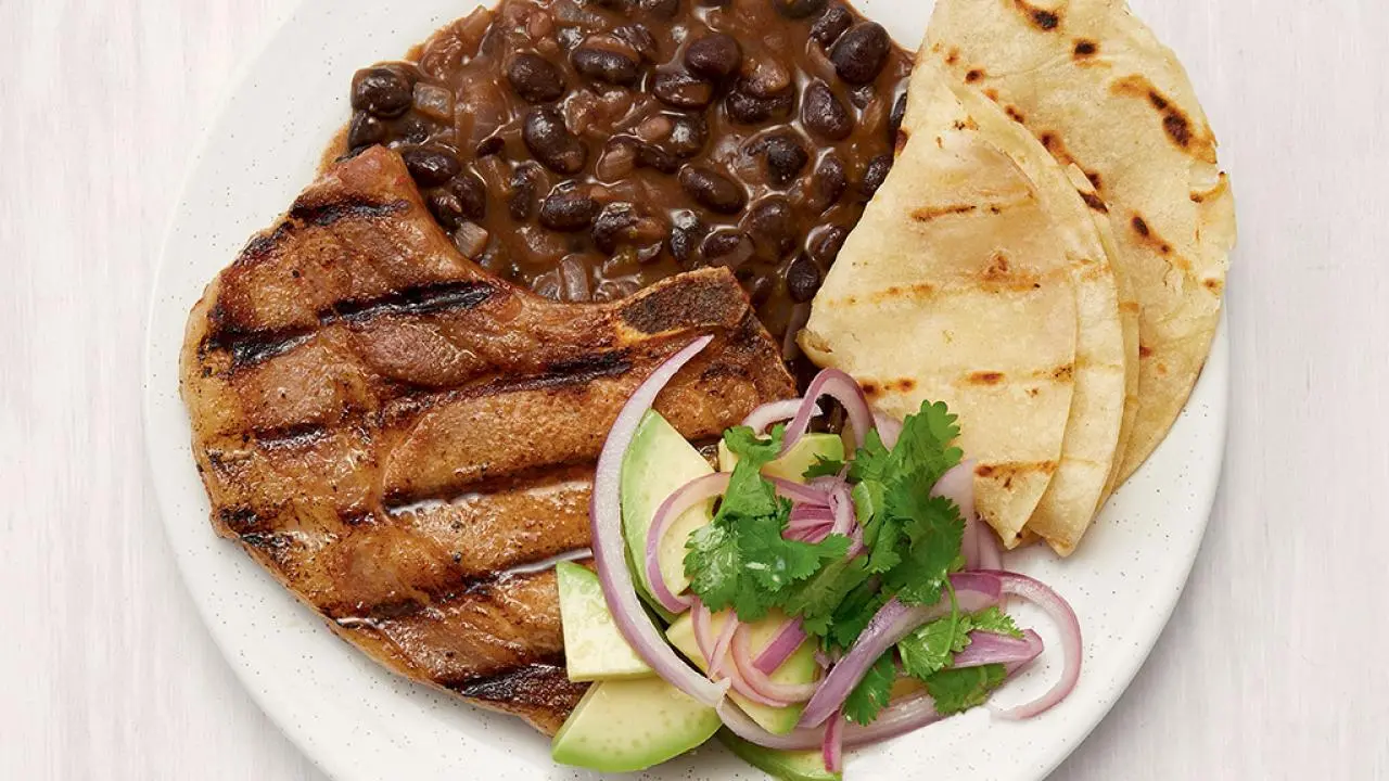 pork chops with beans