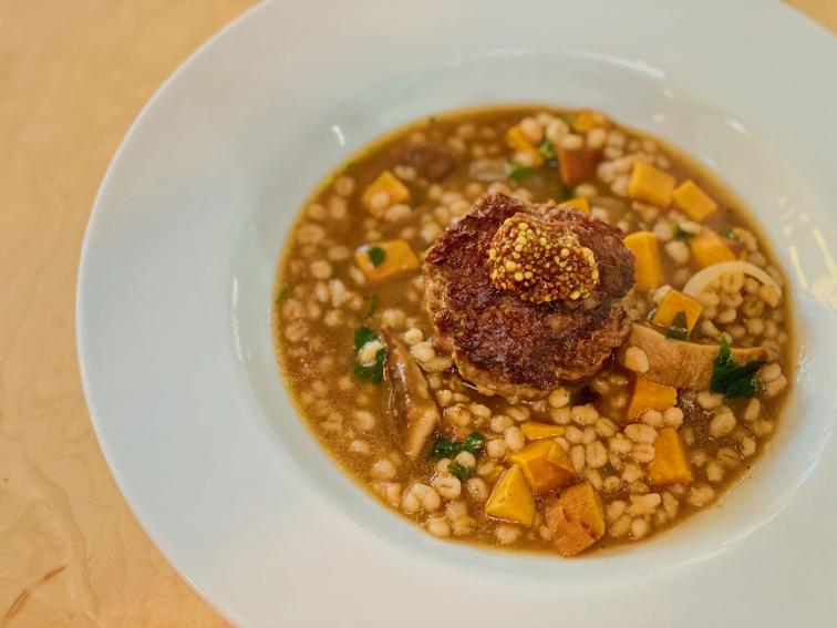 Burger and Barley Stew Recipe | Michael Symon | Food Network