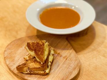 Tomato Soup with Grilled Cheese Recipe | Michael Symon | Food Network
