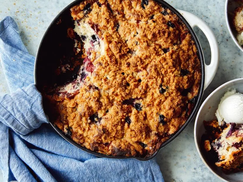 Triple Berry Buckle Recipe | Food Network Kitchen | Food Network