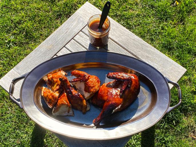 Grilled Chicken With Redeye BBQ Sauce Recipe | Michael Symon | Food Network