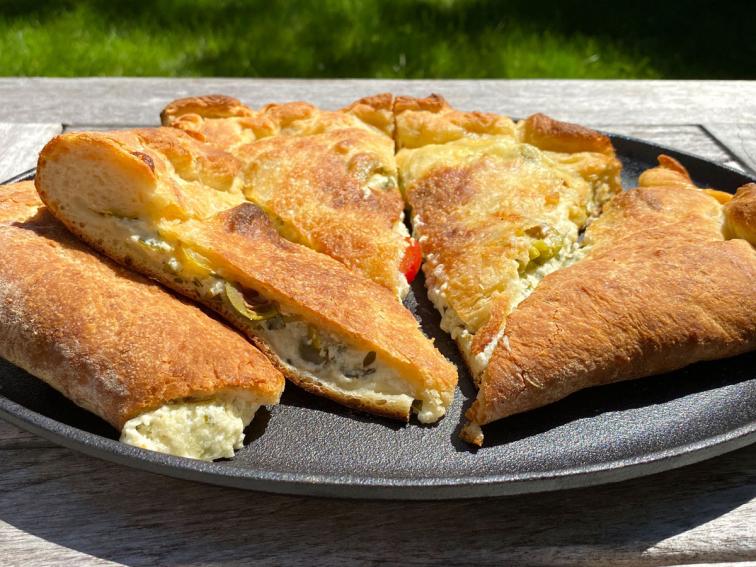 Three-Cheese Calzones Recipe | Michael Symon | Food Network