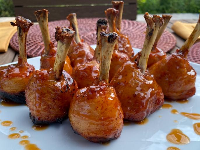 Honey Bourbon Chicken Pops Recipe | Jeff Mauro | Food Network