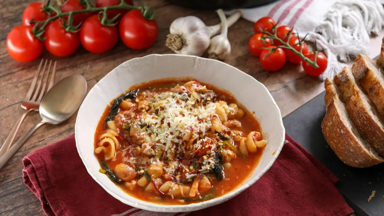 Chickpea Pasta Stew Recipe | Food Network Kitchen | Food Network
