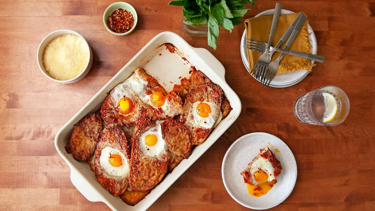 Tomato-Baked Egg Strata Recipe | Food Network Kitchen | Food Network