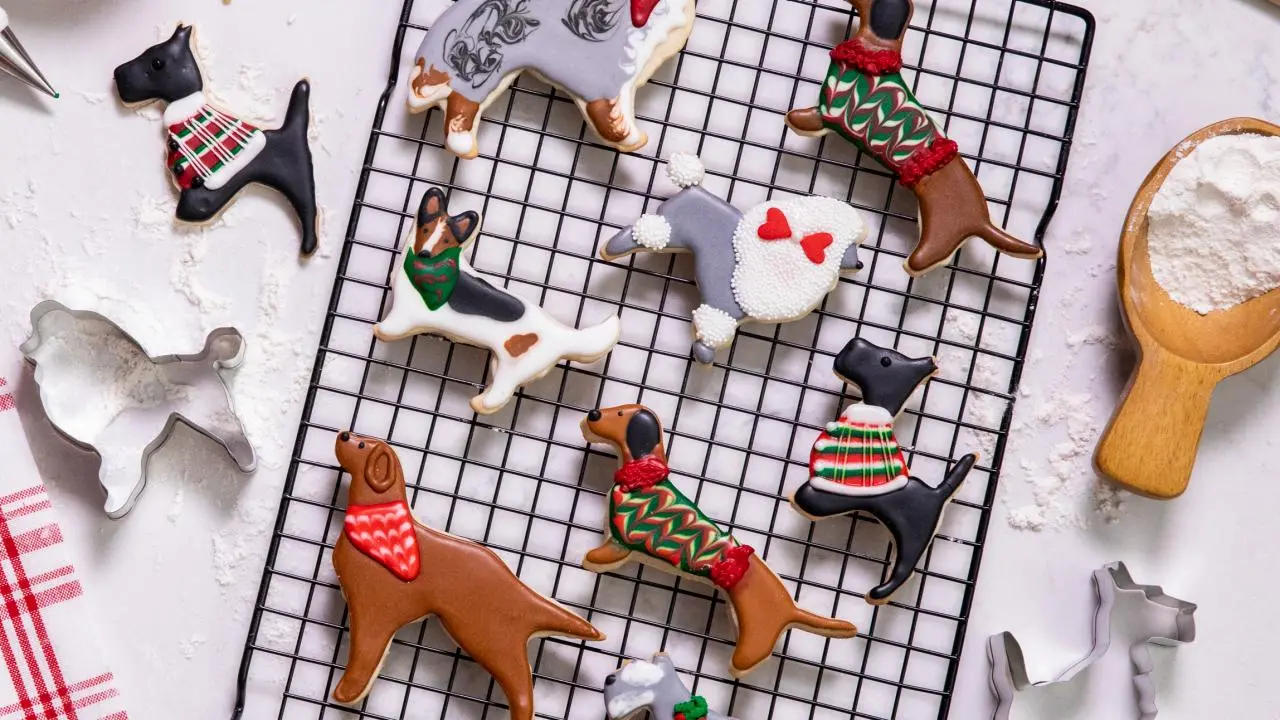 Holiday Dog Cutout Sugar Cookies Recipe | Food Network Kitchen | Food ...