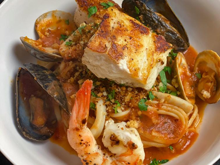 7 Fishes Fra Diavolo Pasta Recipe | Food Network Kitchen | Food Network