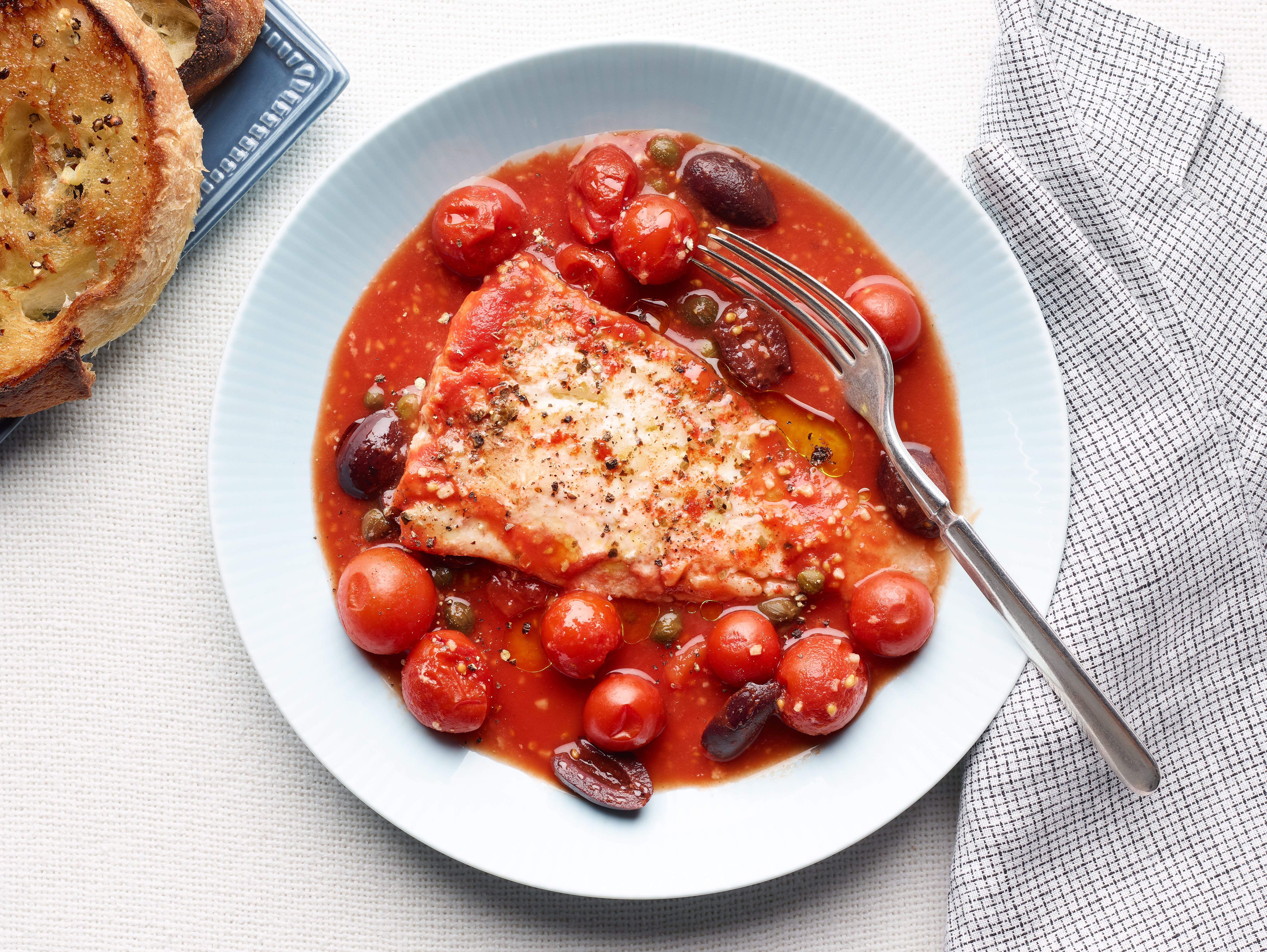 Healthy Mediterranean Baked Haddock Recipe - Chef's Resource Recipes