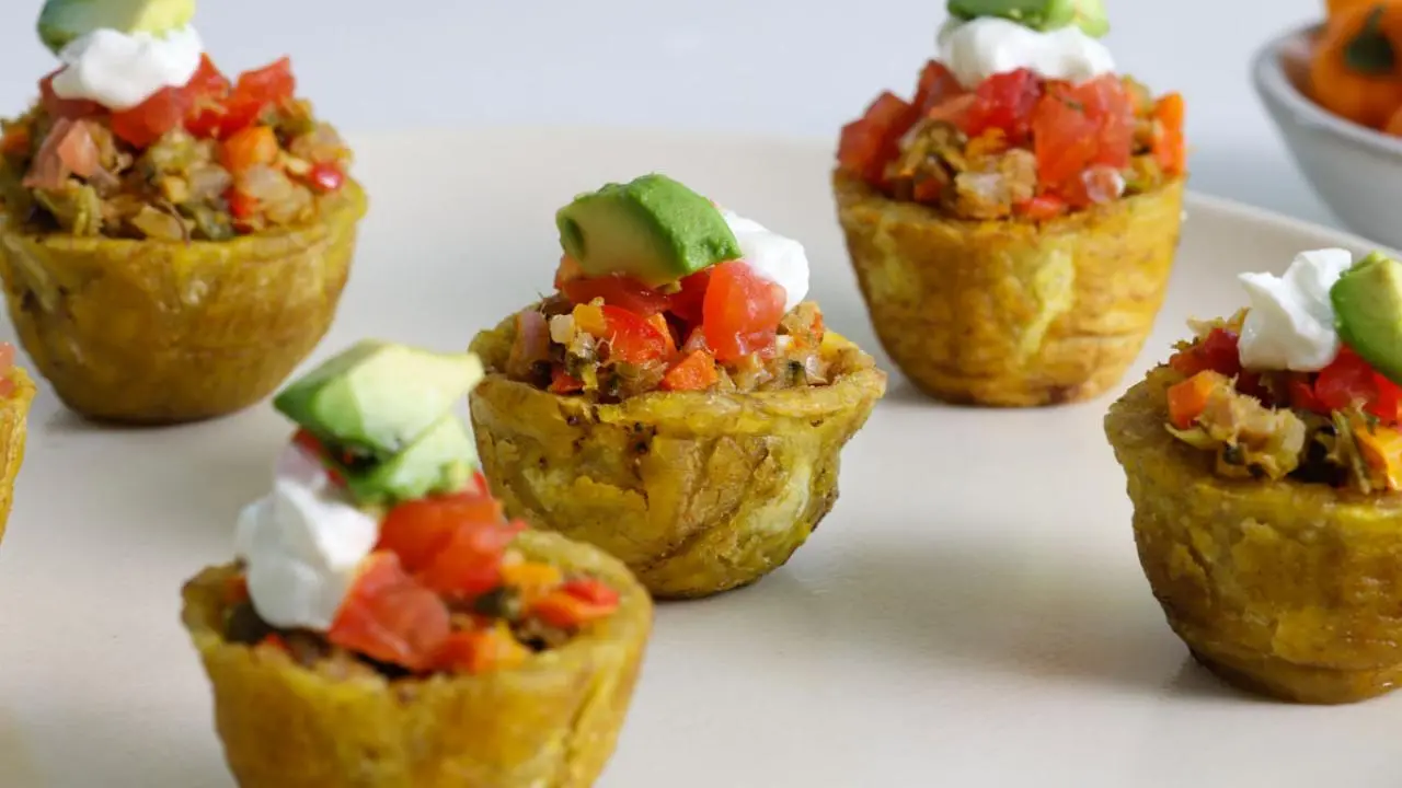 Chiktay Aranso Stuffed Plantain Cups Recipe | Food Network