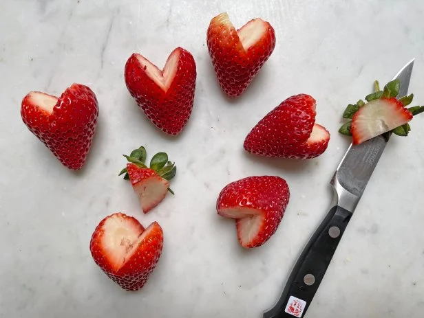 How to Cut Strawberries into Hearts | Food Network