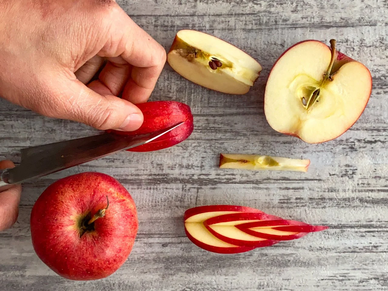 Cutting fruits and vegetables store