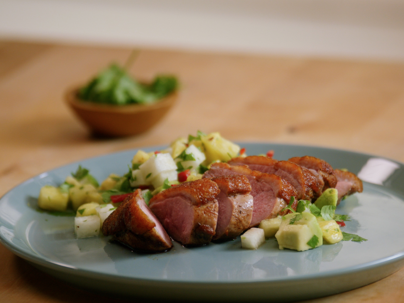 Duck Breast with Pineapple Salsa Recipe - Chef's Resource Recipes