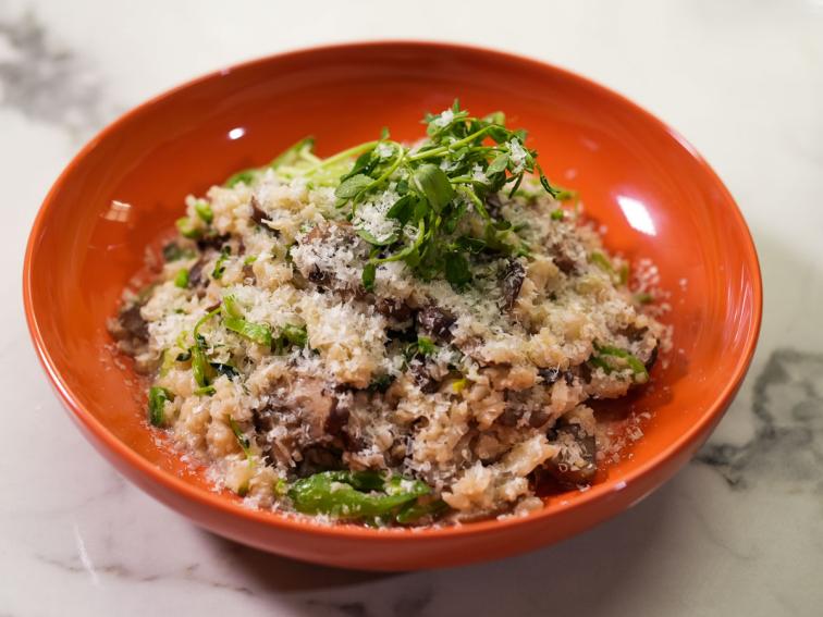 Cauliflower "Risotto" with Snap Peas and Mushrooms Recipe | Katie Lee ...