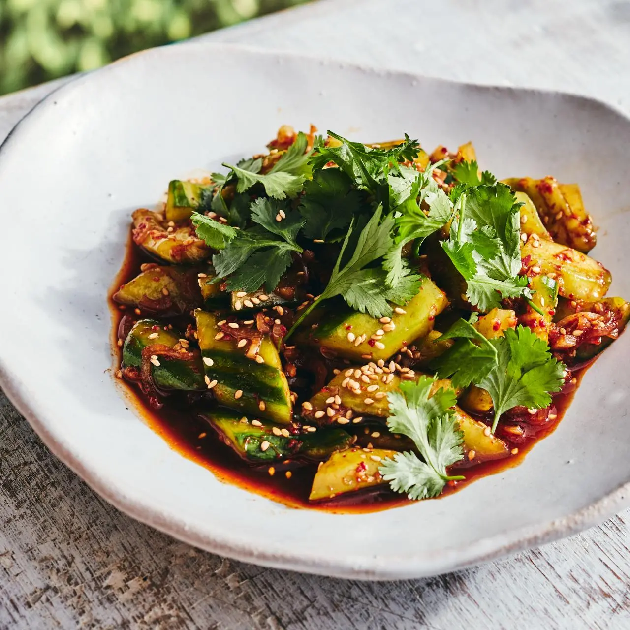 smashed cucumber salad