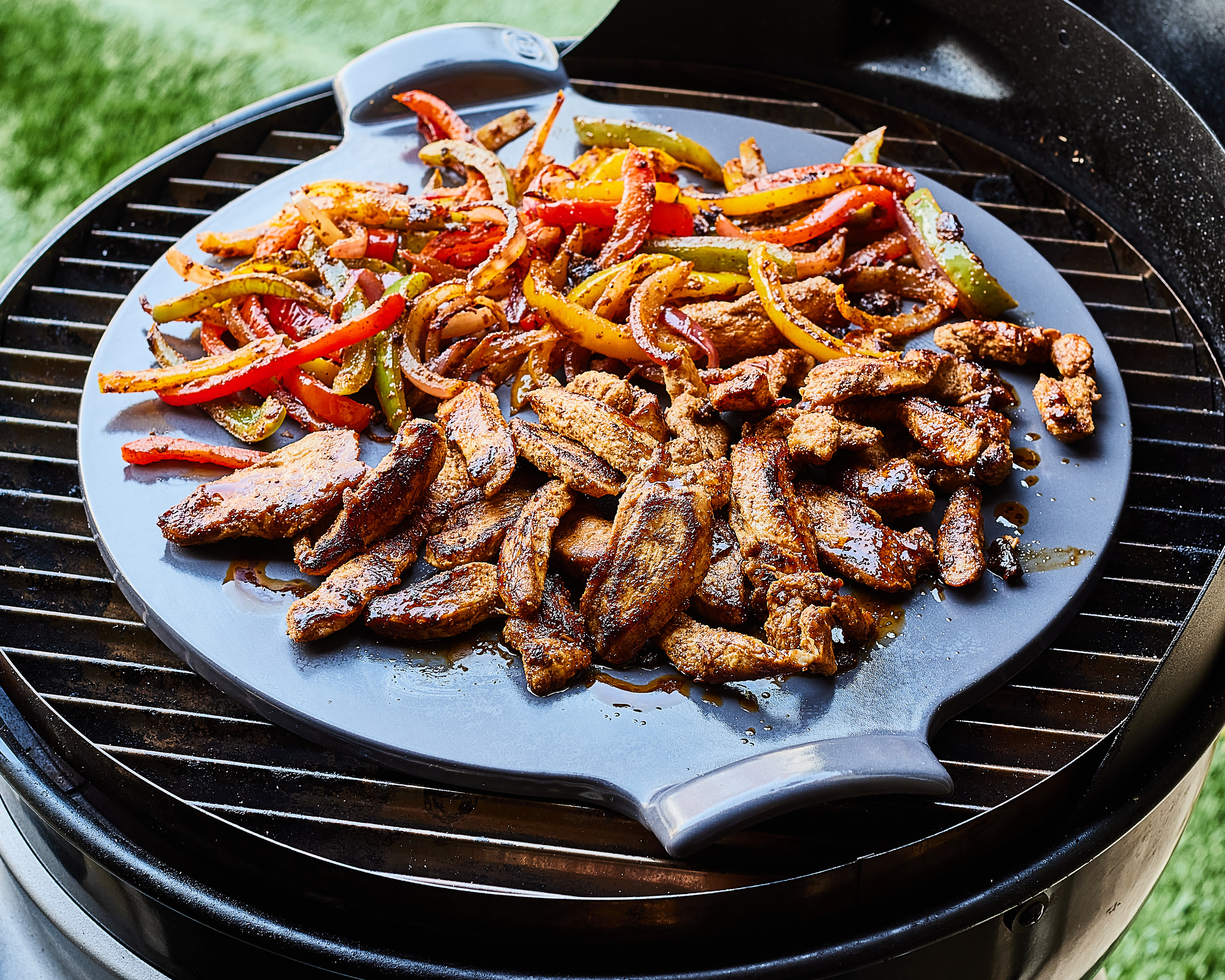 Pizza Stone Grilled Chicken Fajitas Recipe - Chef's Resource Recipes
