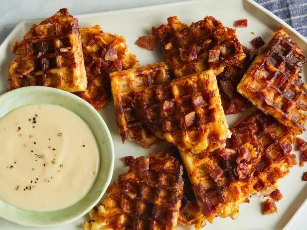 Mac and Cheese Waffles with Bacon Recipe - Chef's Resource Recipes