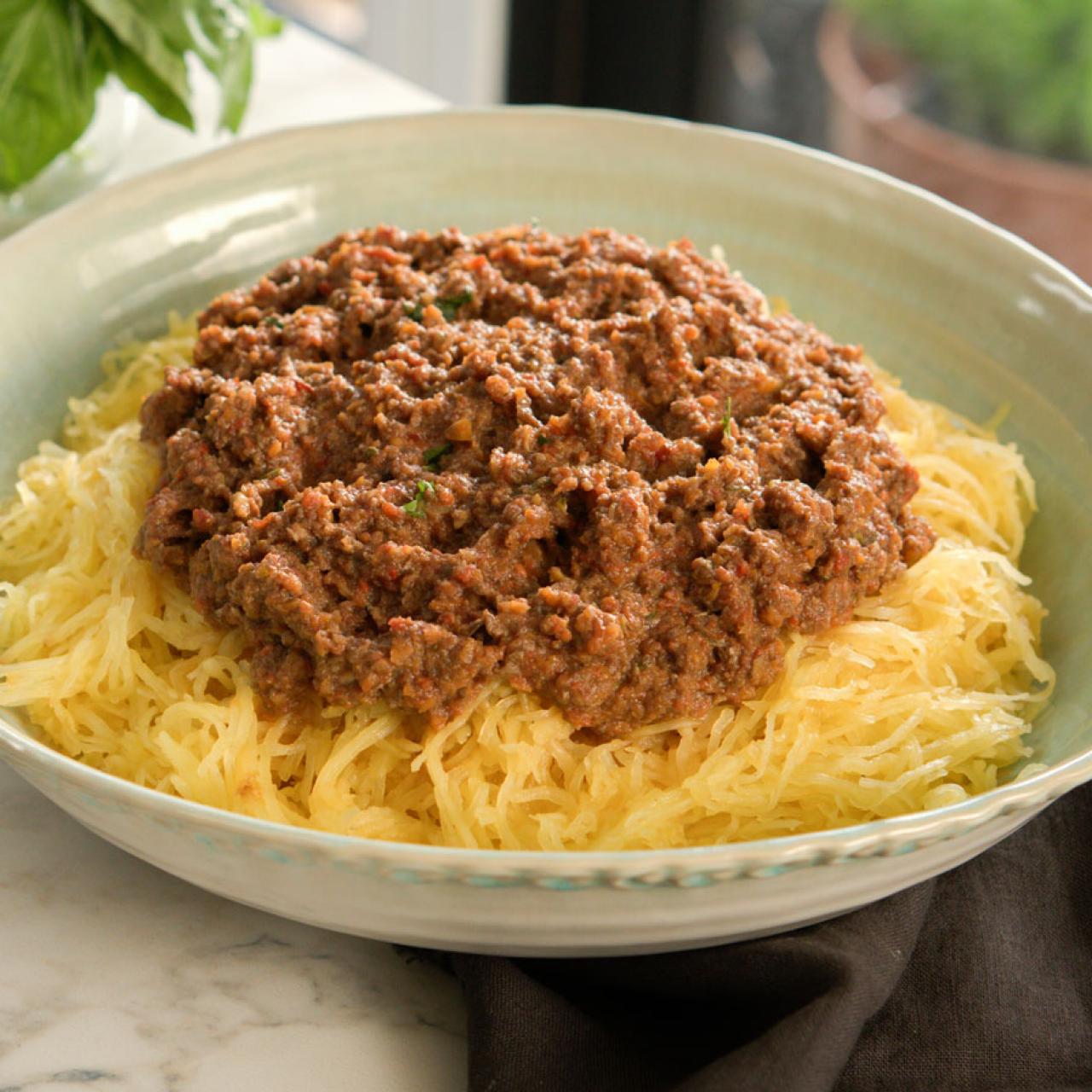 Spaghetti Squash With Meat Sauce