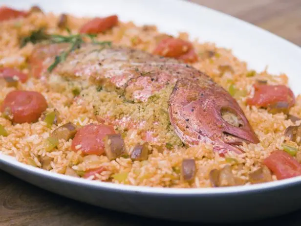 Creole-Stuffed Snapper and Creole Rice Recipe - Chef's Resource Recipes