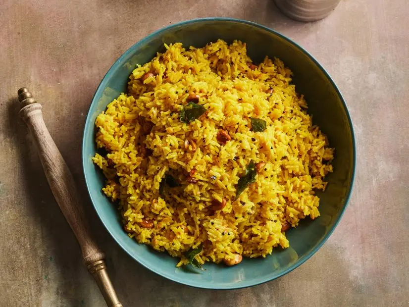 South Indian-Style Yellow Rice Recipe | Food Network Kitchen | Food Network