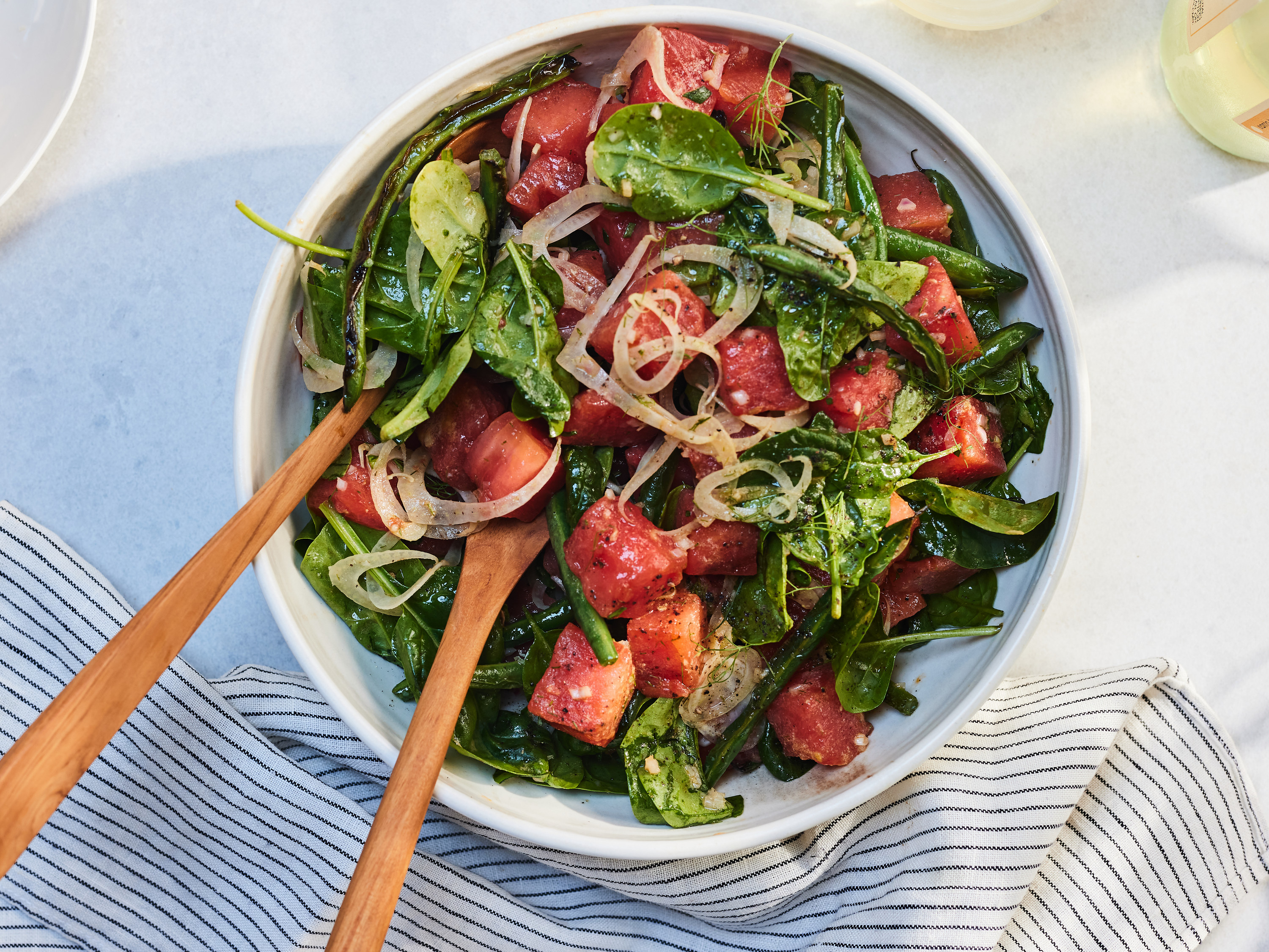 Grilled Watermelon and Pole Bean Salad Recipe - Chef's Resource Recipes