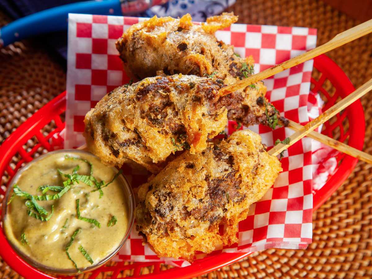 Seekh Kebab Corn Dogs with Mint Mustard Sauce Recipe - Chef's Resource ...