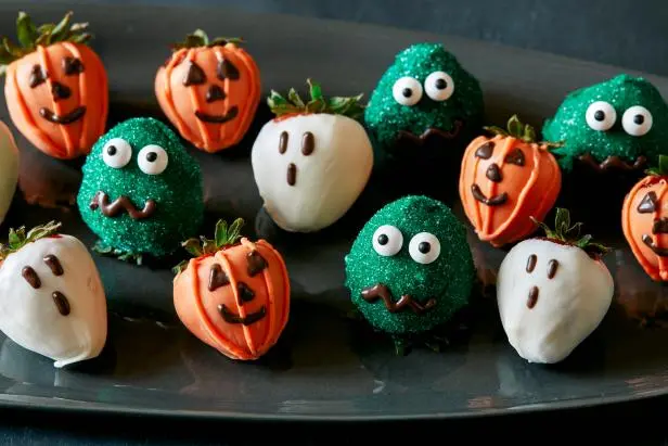 Halloween Chocolate-Covered Strawberries Recipe | Food Network Kitchen ...