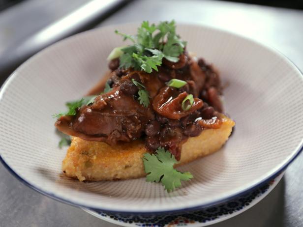 Southwestern Braised Rabbit with Black Beans and Fried Polenta Recipe ...