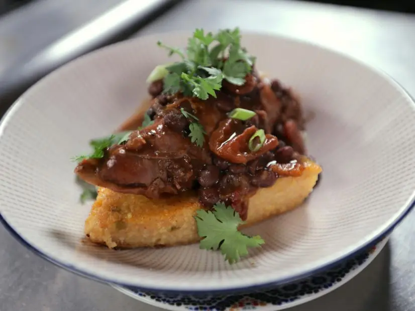 Southwestern Braised Rabbit with Black Beans and Fried Polenta Recipe ...