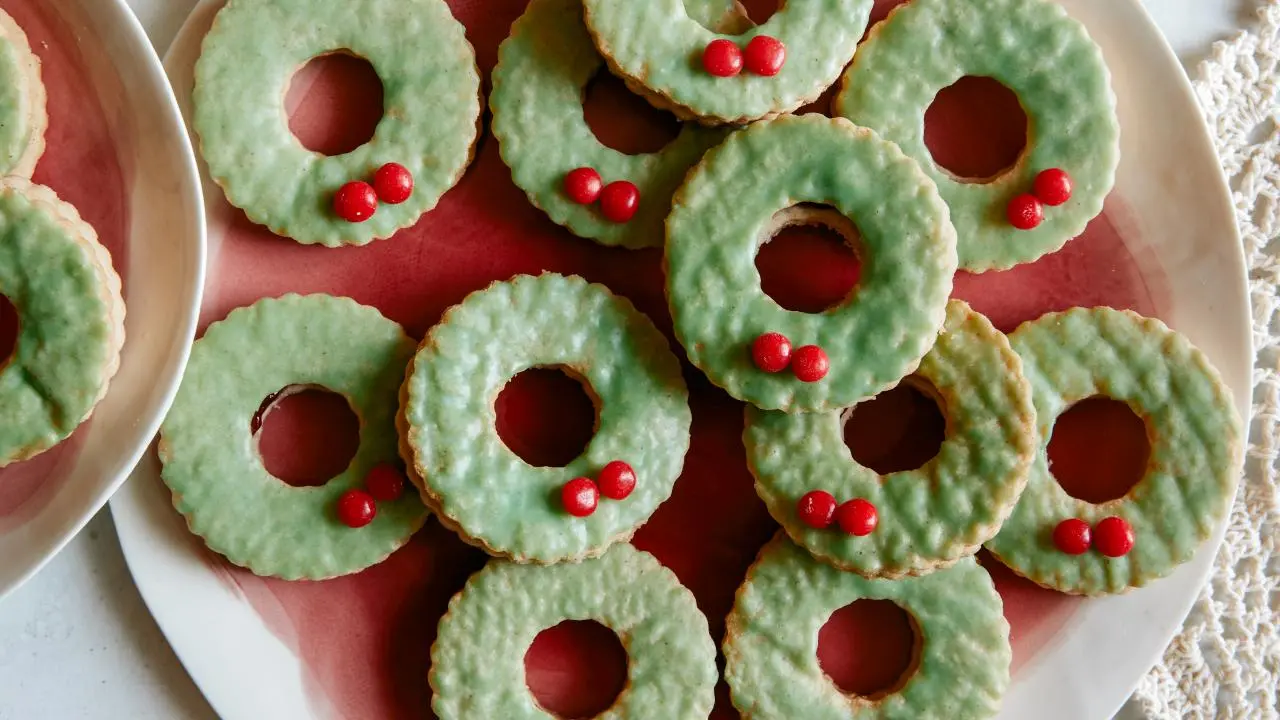 Linzer Doily Wreaths Recipe | Food Network Kitchen | Food Network