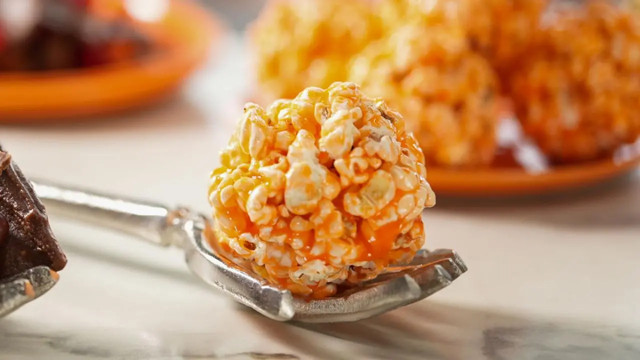 Candy Corn Popcorn Balls Recipe | Food Network