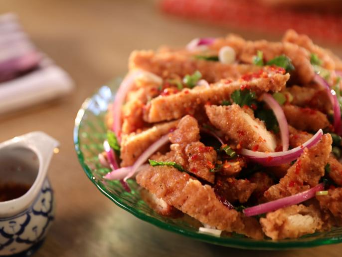 Fried Chicken Larb Recipe | Food Network