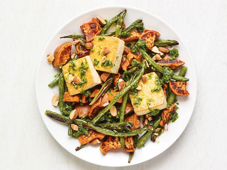 Crispy Tofu with Roasted Vegetables Recipe | Food Network Kitchen ...