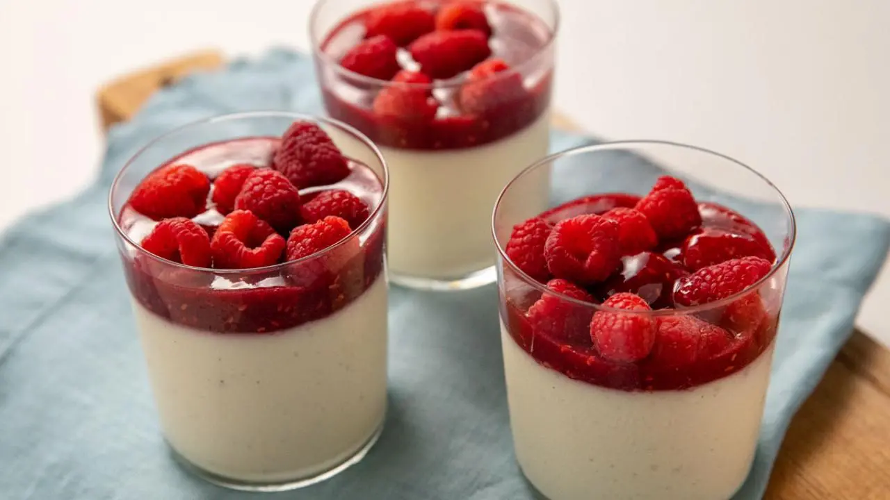 Panna Cotta with Fresh Raspberry Sauce Recipe | Ina Garten | Food Network