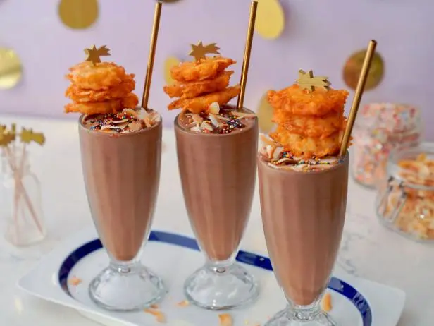 Chocolate-Coconut Shake with Latke Stack Recipe | Molly Yeh | Food Network