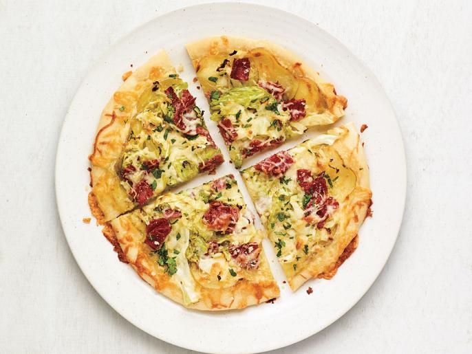 Corned Beef and Cabbage Pizzas Recipe | Food Network Kitchen | Food Network