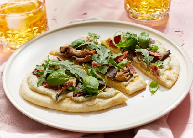 Bacon Mushroom Flatbread Recipe | Food Network