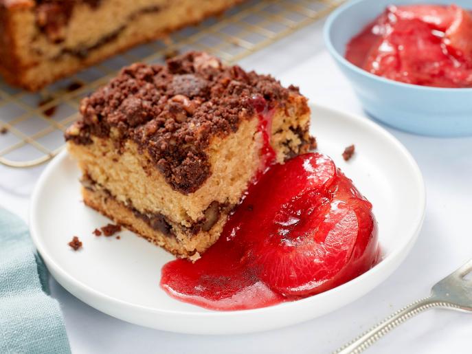 Roasted Fruit Cinnamon Coffee Cake Recipe | Food Network