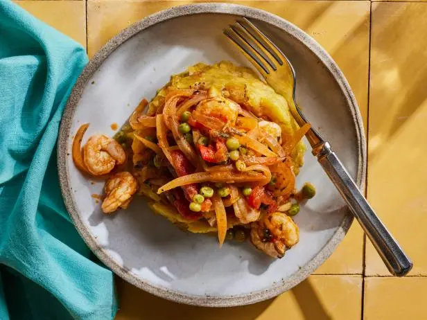 Mofongo Stuffed with Criollo Shrimp Stew Recipe - Chef's Resource Recipes