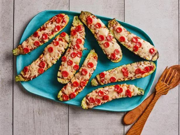 how long to bake zucchini pizza boats