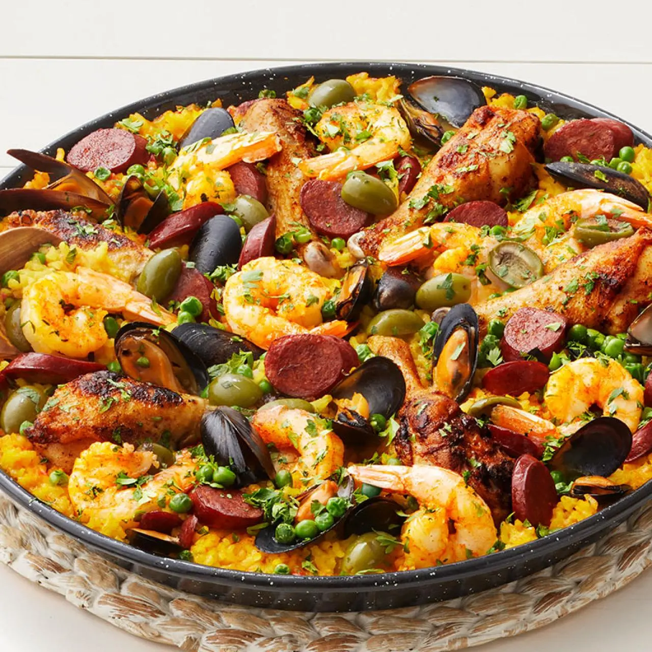 Paella Recipe Chicken Sausage And Shrimp Paella