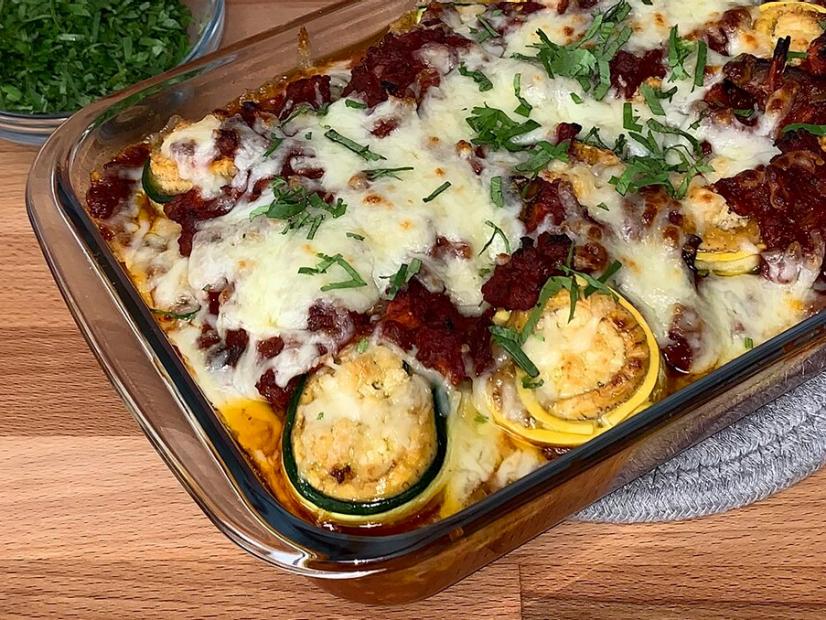 Pinon Pastelon Lasagne Roll-Ups Recipe | Food Network