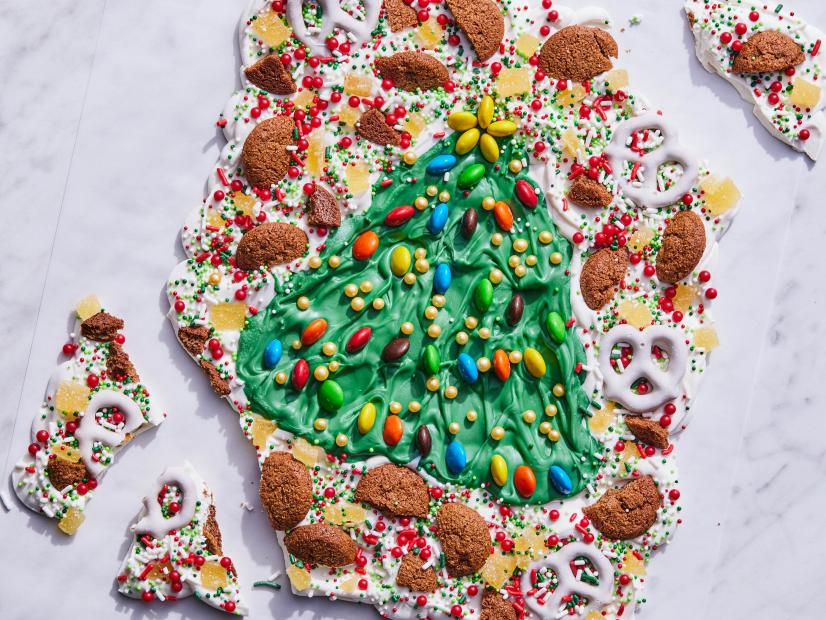 Break-Apart Christmas Tree Candy Bark Recipe | Food Network Kitchen ...