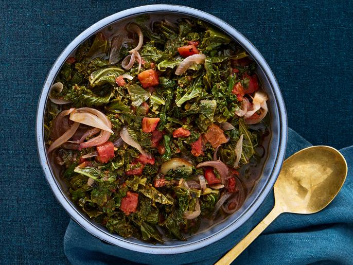 Stewed Kale with Red Onions Recipe | Food Network Kitchen | Food Network