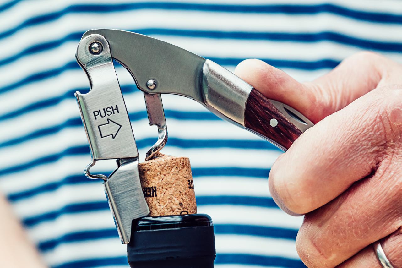 How to Open a Wine Bottle With a Wine Opener | Cooking School | Food ...